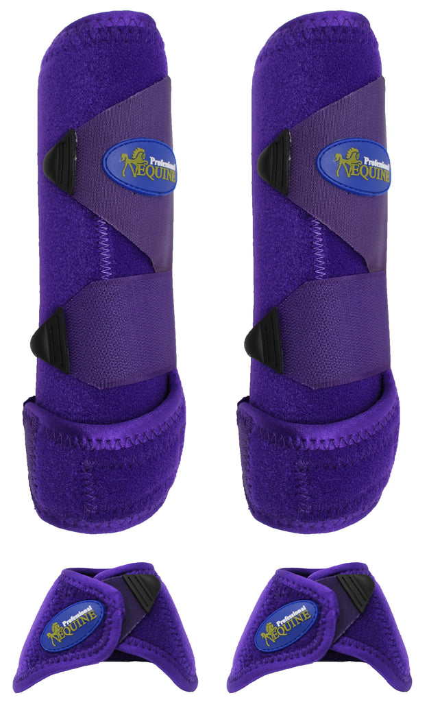 Horse Professional Equine Sports Medicine Splint Bell Boots Purple 41P ...