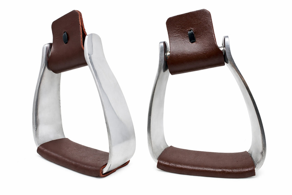 Challenger Western Saddle Angled Slanted Aluminum Stirrups 5128BR