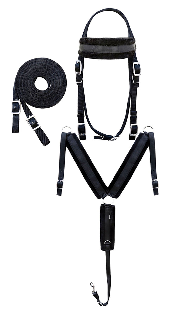 Horse Western 3-Piece Nylon Bridle Breast Collar Reins Tack Set 601J03 ...